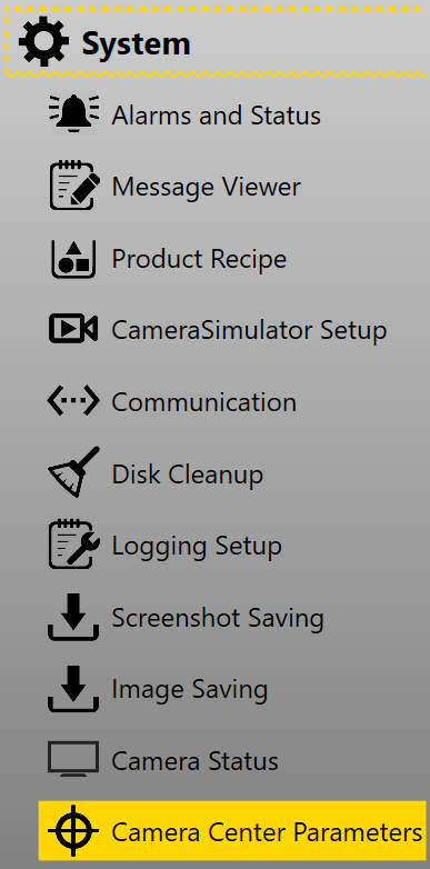 Camera Center Parameters