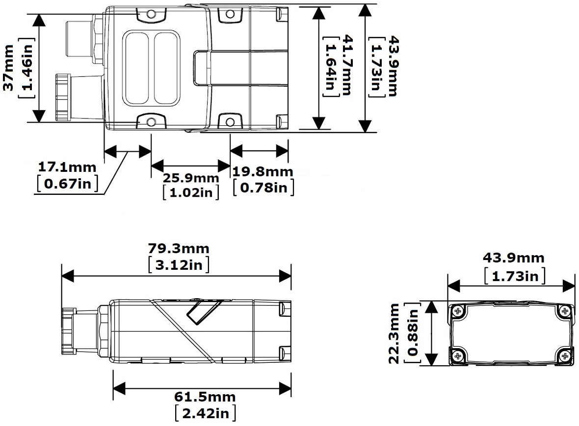 DataMan 260 Reader Dimensions
