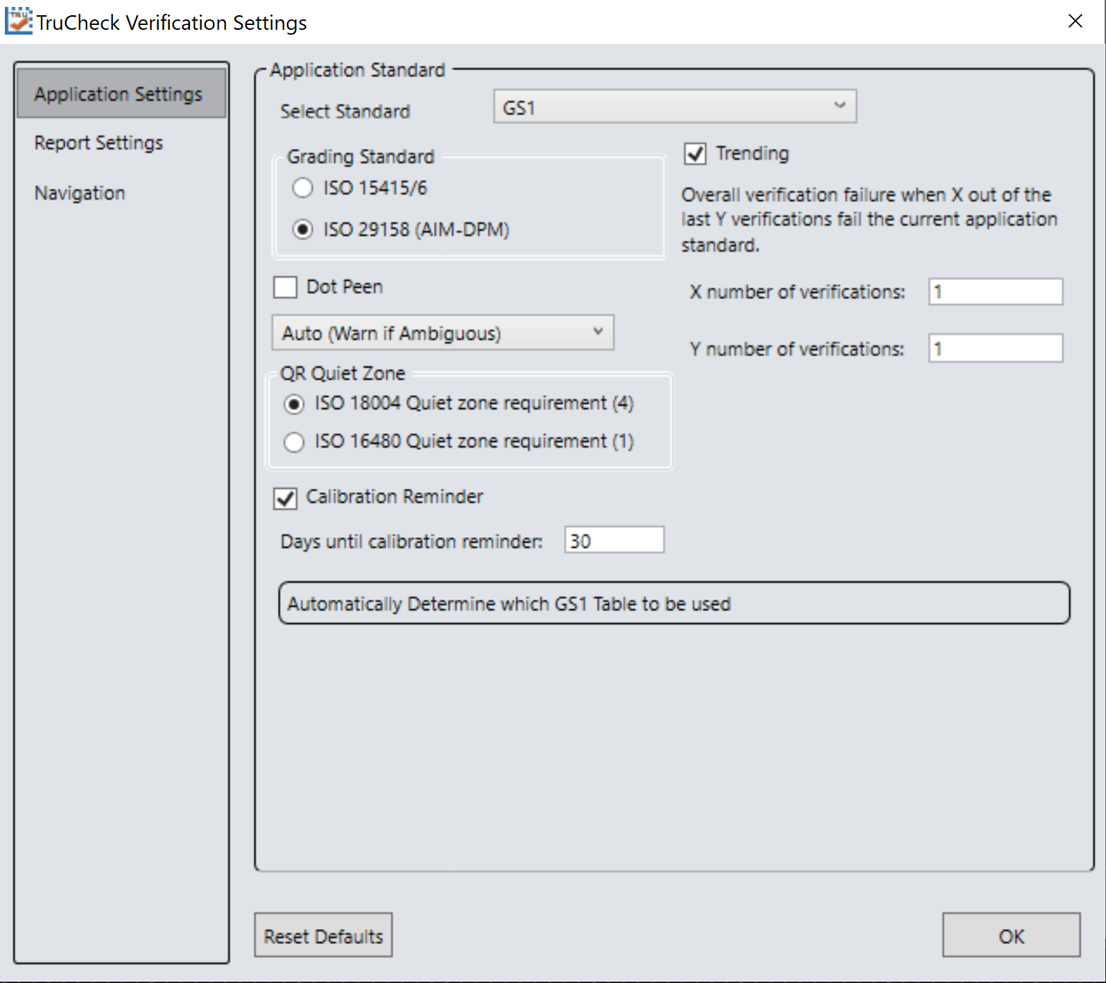 Application Settings