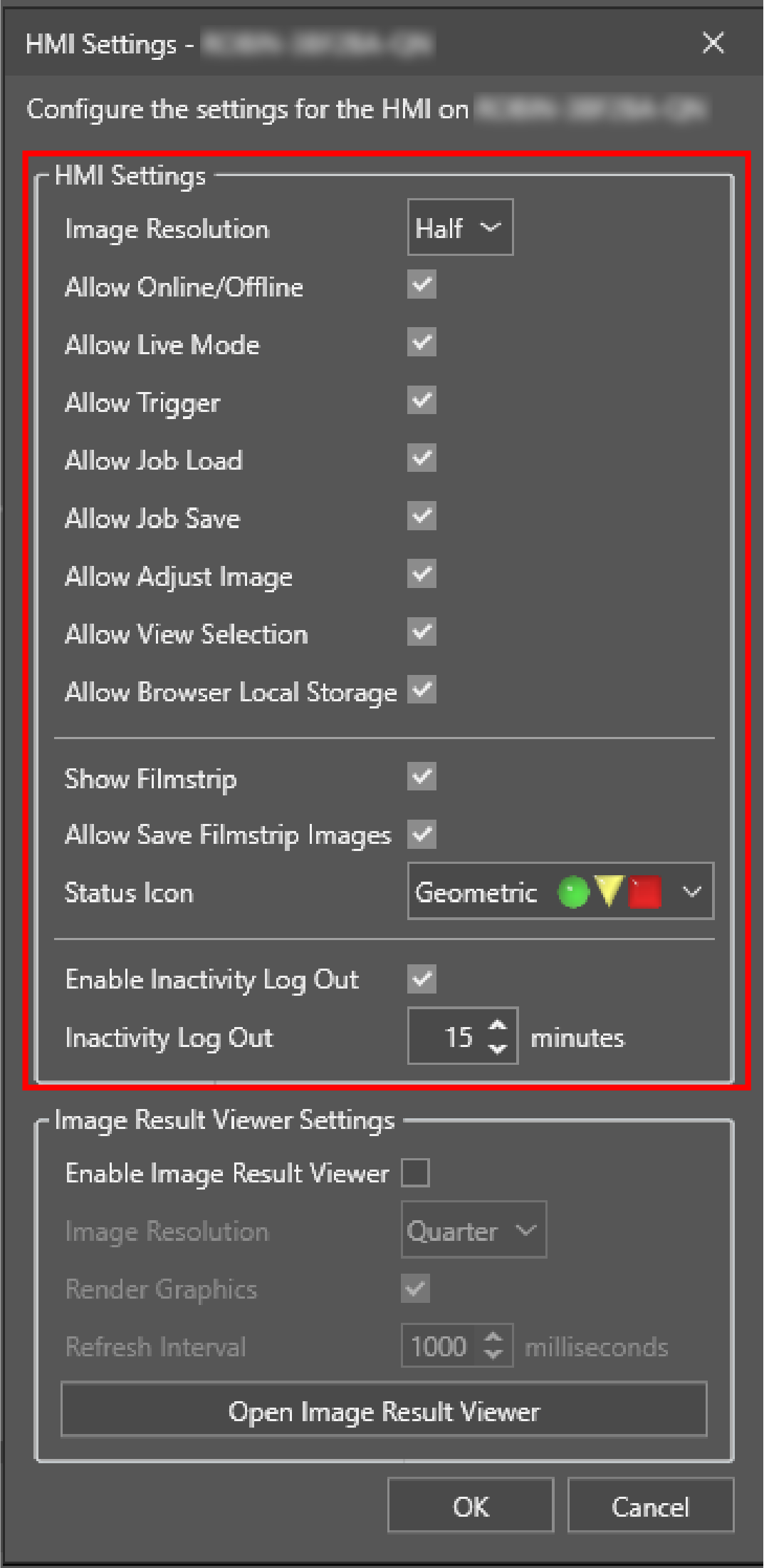 HMI Settings