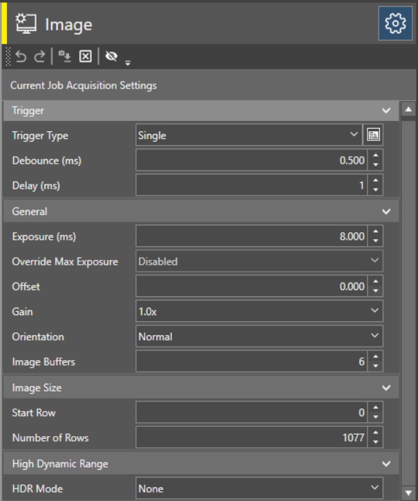Advanced Acquisition Settings