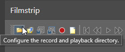Configure the Record Directory of the Filmstrip Window
