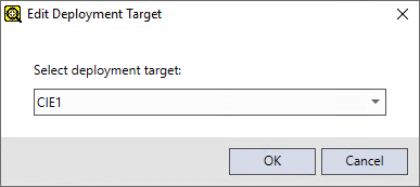 Edit Deployment Target