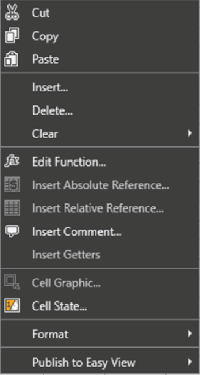 Right-Click Menu Options