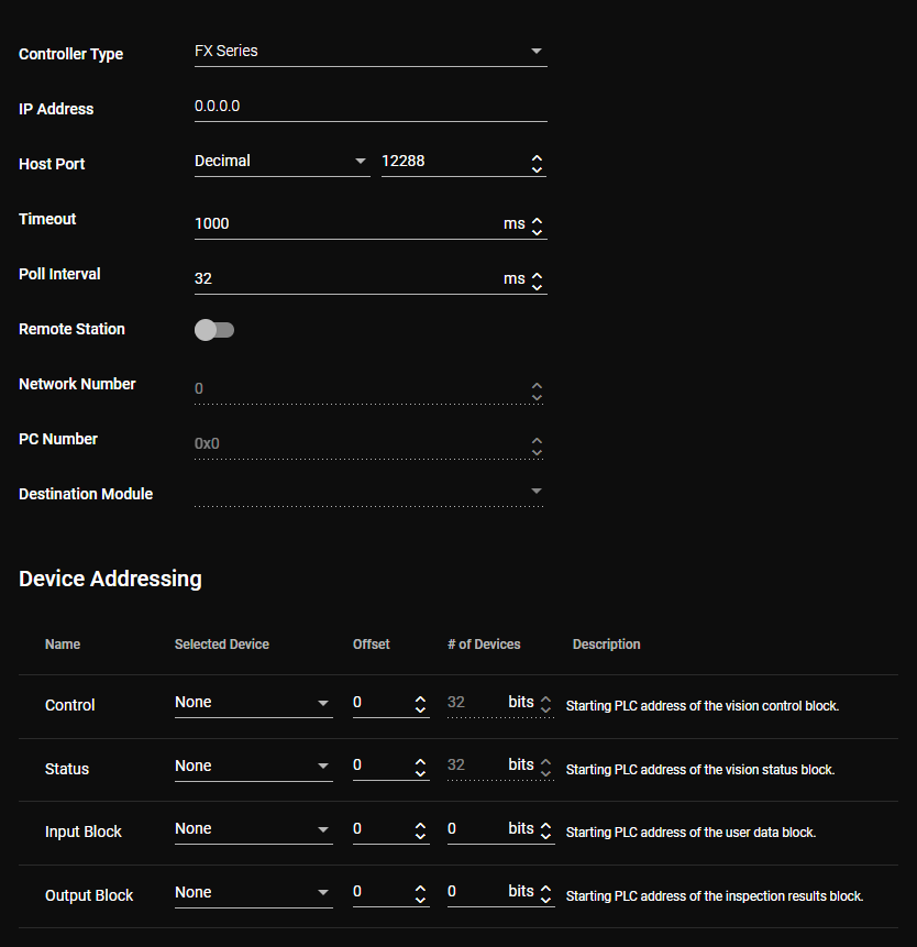 SLMP Communications Settings