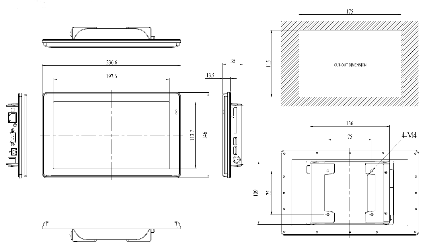 VisionView Web Panel Dimensions